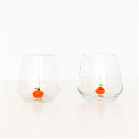 Orange Drinking Glass