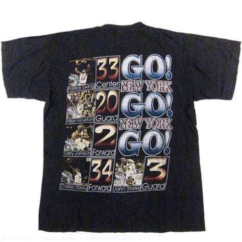 Vintage New York Knicks T Shirt Nba Basketball Ewing Starks Johnson