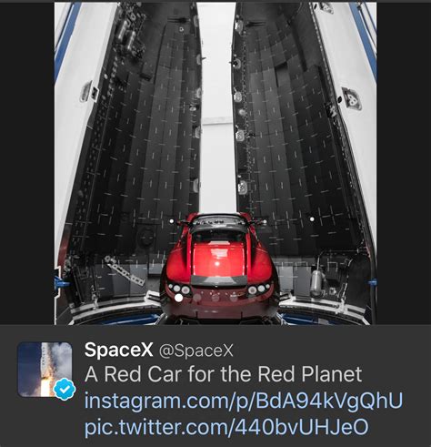 He Is Actually Doing It Elon Musk First Payload For The Falcon Heavy Is Tesla Album On Imgur