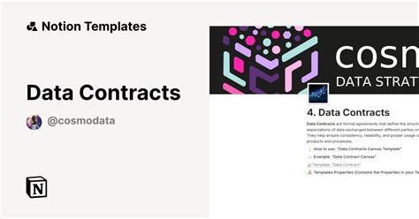 Data Contracts Template Notion Marketplace