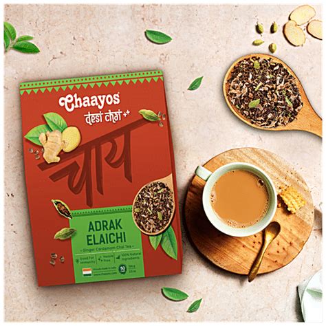 Buy Chaayos Tea Blend Chai Adrak Elaichi Premium Flavoured Online At
