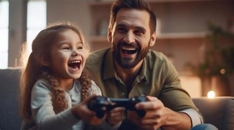 Família Brincando Juntos Pai Feliz Pais E Filho Brincando Pai E Filha