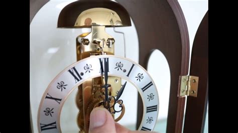 Sold Hermle Mantel Clock Translucent Skeleton Bell Chime Germany