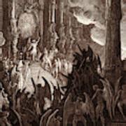 Satan In Council By Gustave DorÉ Dore Drawing By Litz Collection