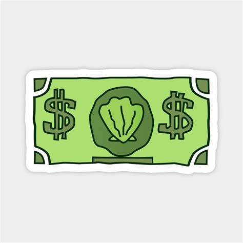 Mr Krabs One Millionth Dollar Magnet Money Stickers Sticker Design