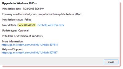 Fix Windows Installation Update Or Upgrade Failed Errors