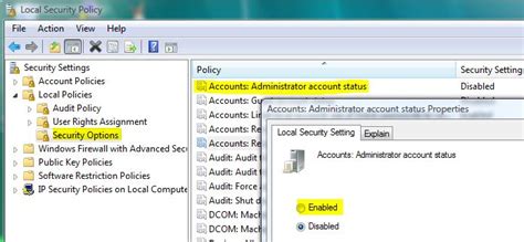 Enable Administrator Account In Windows With Local Security Policy