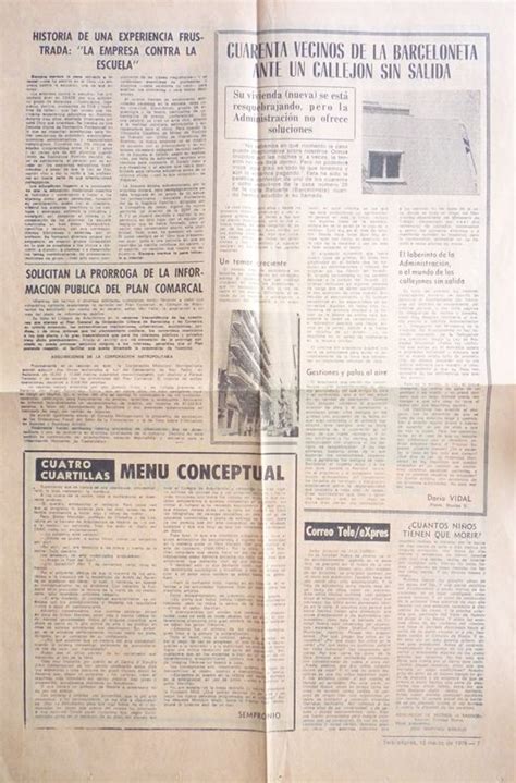 Cuatro Cuartillas Menú Conceptual Macba Museo De Arte Contemporáneo