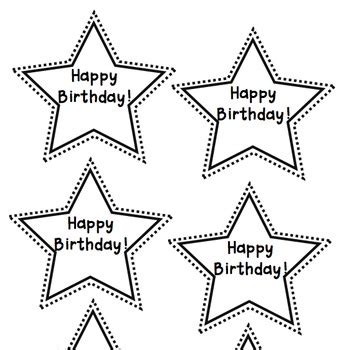 Birthday Star Pencil Toppers Free By Piper Sunshine And Teaching