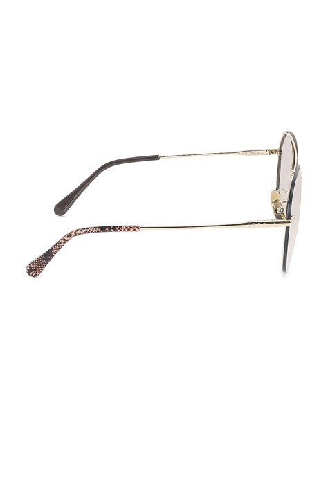 Diff Eyewear Lenox In Gold Sea Snake And Beige Mirror Revolve