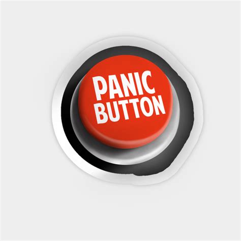 Funny Panic Button Emergency Red Alert Panic Sticker Teepublic
