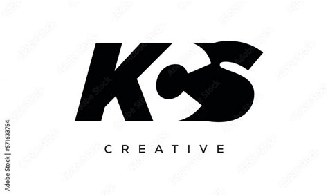 Vetor De Kcs Letters Negative Space Logo Design Creative Typography Monogram Vector Do Stock