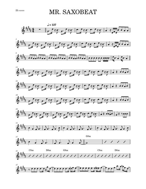 Mr Saxobeat Alexandra Stan Alto Sax Cover Sheet Music For Saxophone
