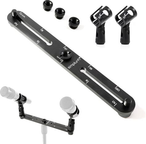 Simplurfi Stereo Array Spacing Bar Microphone Mount With Ruled Markings