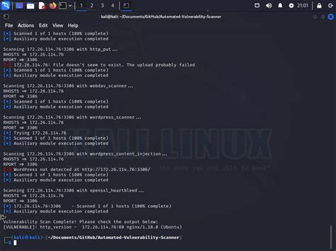 Github Willmartin03automated Vulnerability Scanner An Avs System