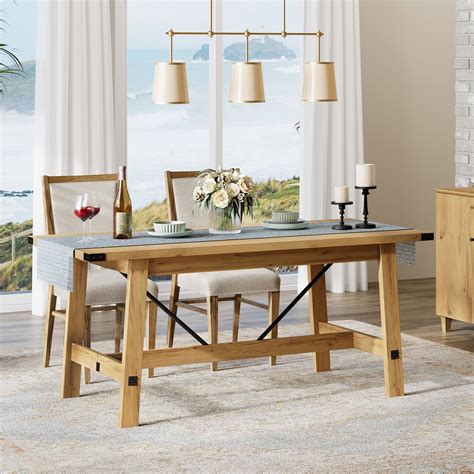 Modern Wood Kitchen Table For Dining Room Rectangular Dining Table For