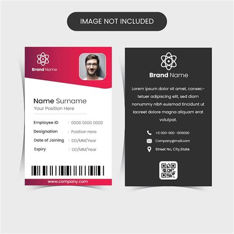 Premium Vector Modern Id Card Layout Design Template