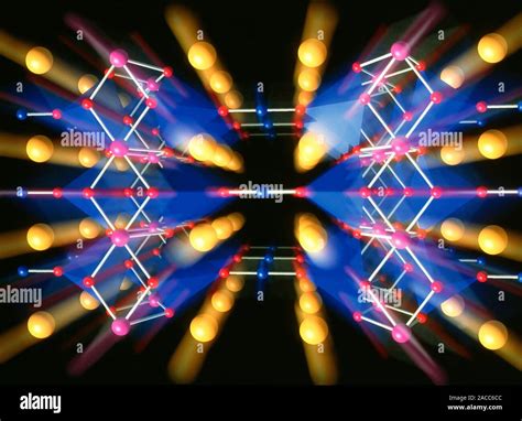 High Temperature Superconductor Molecular Model Of Part Of The High