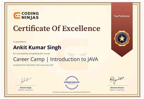 Ankit Singh On Linkedin Java Codingninjas Career Thankyou