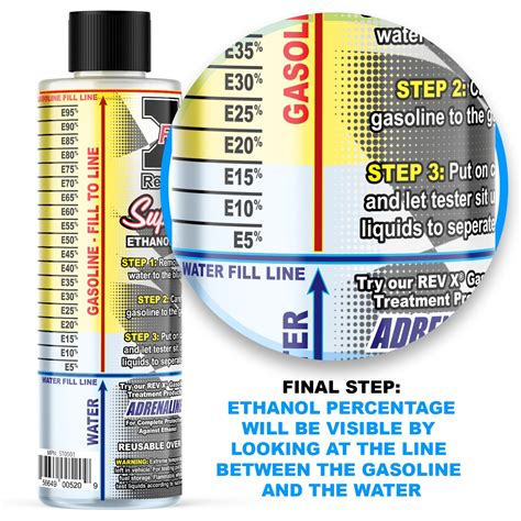 Rev X Super Tester Ethanol Gasoline Testing Kit 5 Fl Oz