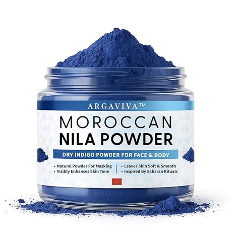 Argaviva Moroccan Nila Powder Natural Blue Clay Mask For