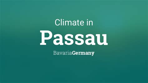 Climate And Weather Averages In Passau Bavaria Germany