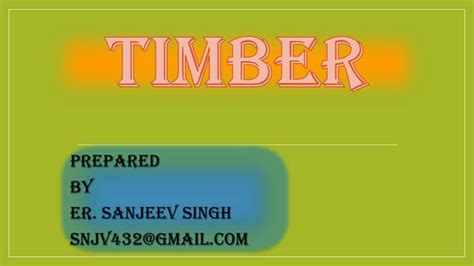 Timber Pdf