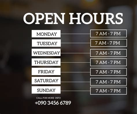 Open Hours Flyer Template Postermywall
