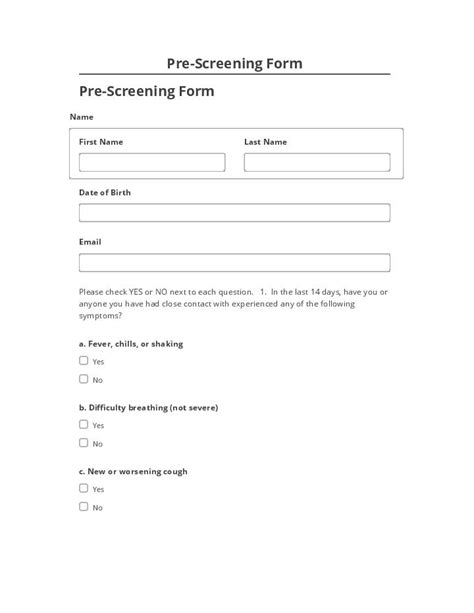 Integrate Pre Screening Form Airslate