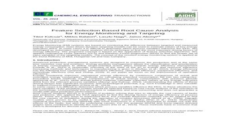 Feature Selection Based Root Cause Analysis For · Root Cause Analysis