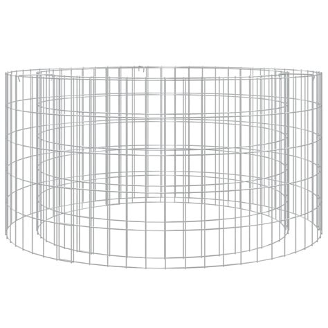 Vidaxl Gabion Fire Pit Ø 100 Cm Galvanised Iron Vidaxlie