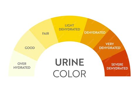 Premium Vector Urine Color Chart Pee Hydration And Dehydration Test