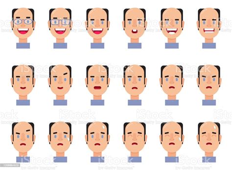 Man Facial Expressions Set Stock Illustration Download Image Now
