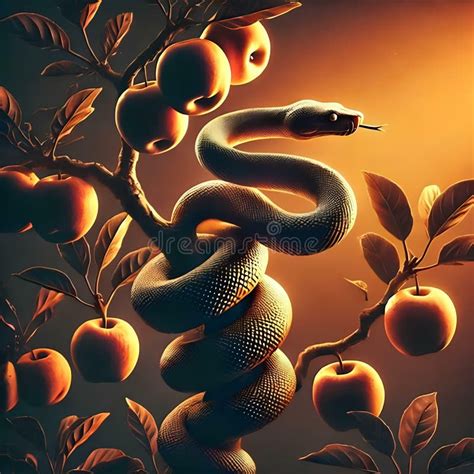 The Snake From The Garden Of Eden Stock Illustration Illustration Of