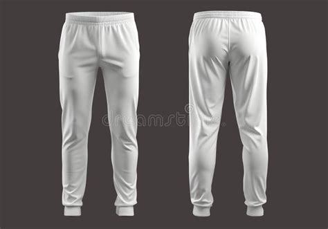 Mockup Of Blank White Sports Pant Stock Illustration Illustration Of
