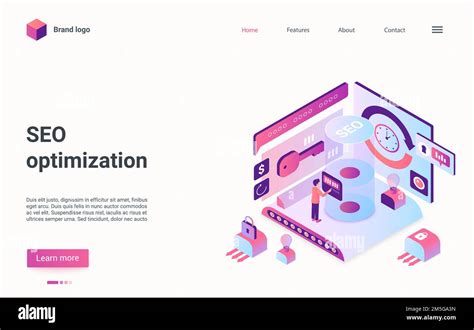 Seo Optimization Technology Isometric Vector Illustration Cartoon 3d