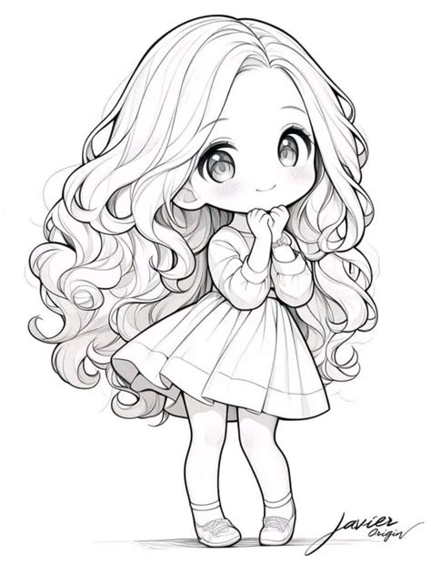 Muñecas Kawaii Para Colorear E Imprimir Manualidades De Dibujo