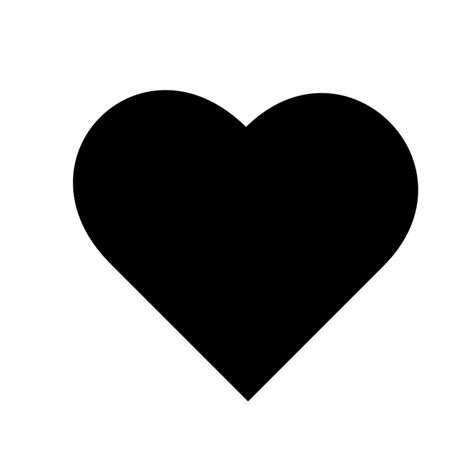Corazón Negro Aislado Sobre Fondo Blanco Corazones Negros Imagenes