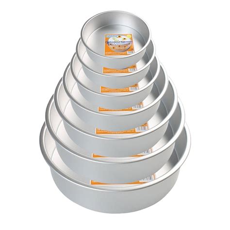 Set Of 7 3 Deep Even Round Seamless Baking Tins