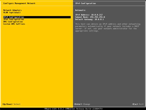 Vmware Esxi 8 Initial Settings Configure Networking Server World