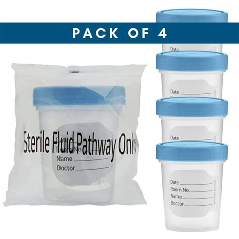 Fecal Collection Stool Container Sterile Sample Specimen Bottle Cup 60