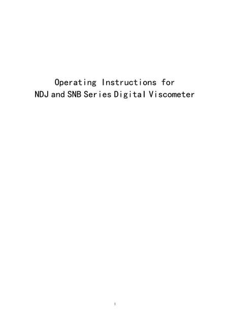 Snb 3 Viscometer Manual Pdf