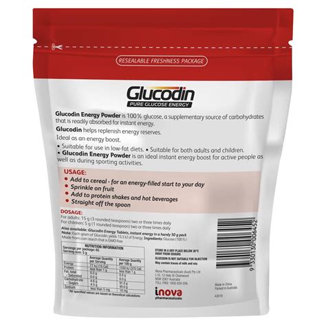 Buy Glucodin Glucose Powder Zip Bag 325g Online At Chemist Warehouse®