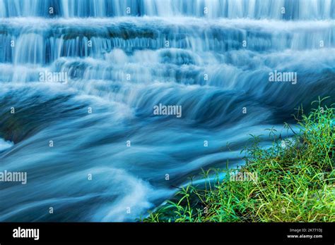 A Stunningly Beautiful Stepped Waterfall Shot With A Slow Shutter Speed