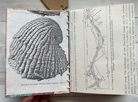 Vintage Geologic Map Handmade Field Journal Coptic Bound Notebook Etsy