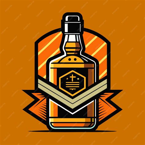 Sophisticated Whiskey Bottle Vector Logo Design For Spirits And