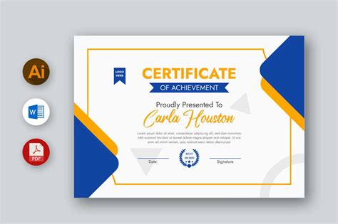 Ms Word Certificate Template Ai Pdf With Microsoft Word Award