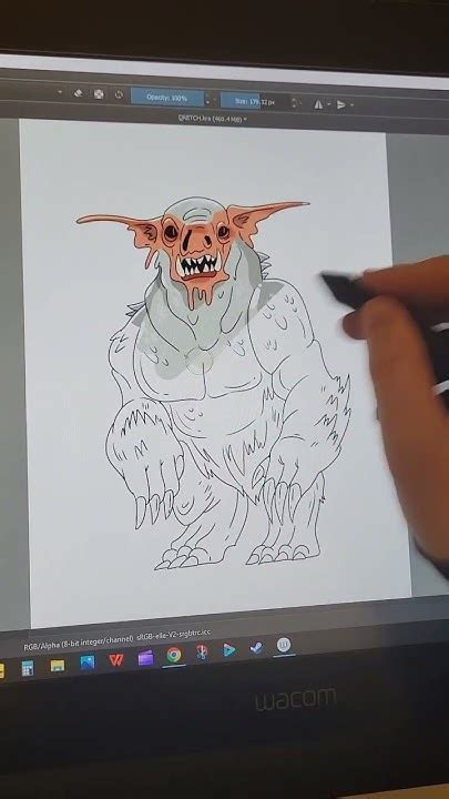 Drawing A Dretch Dandd Art Speeddrawing Digitalart Dnd Youtube