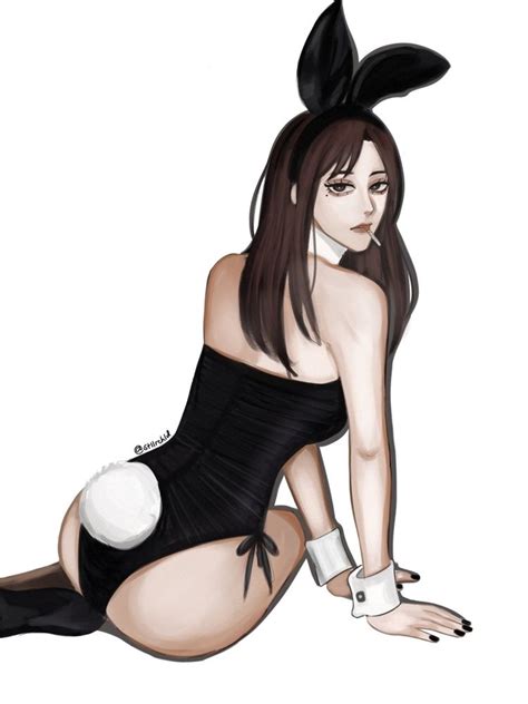 Rule 34 Ass Bunny Ears Bunnysuit Cigarette Curvy Female Jujutsu