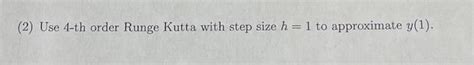 Solved Approximation Methods For Y′gty Euler